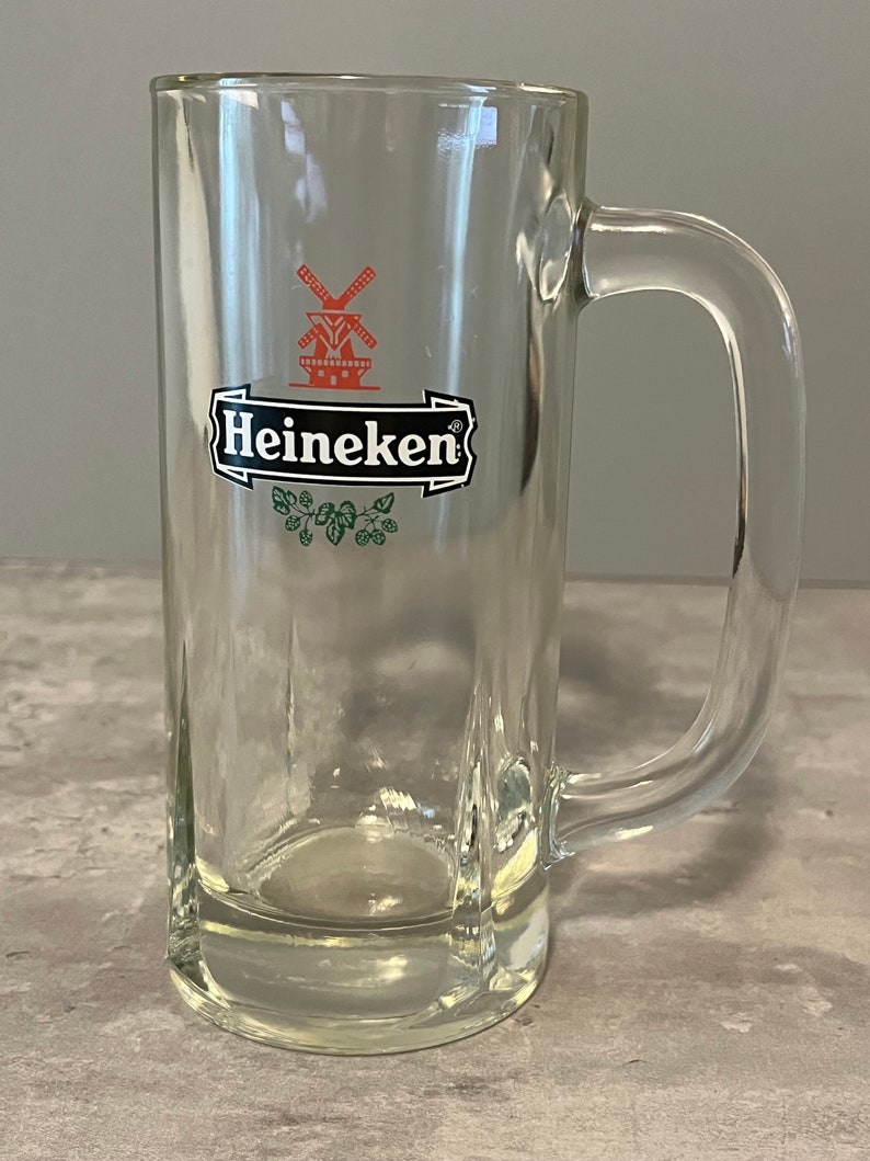 Vintage Heineken Beer Mug German Beer Mug Clear Glass - Etsy