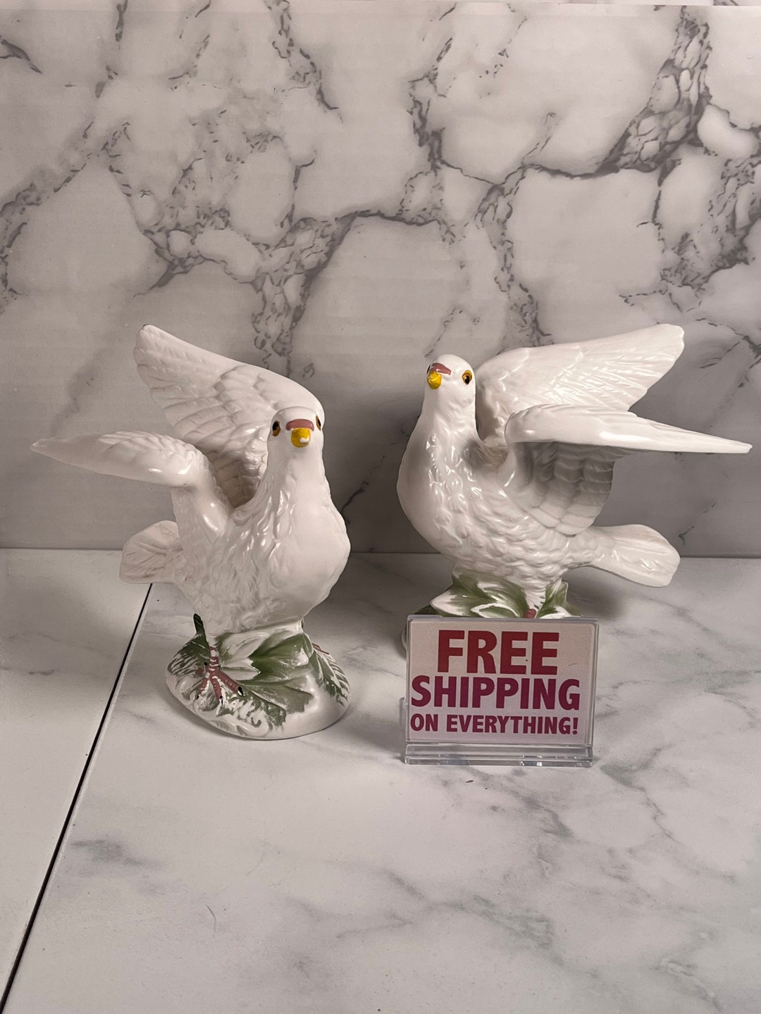 Pair of Doves Figurines - Vintage - Made in Japan - Etsy