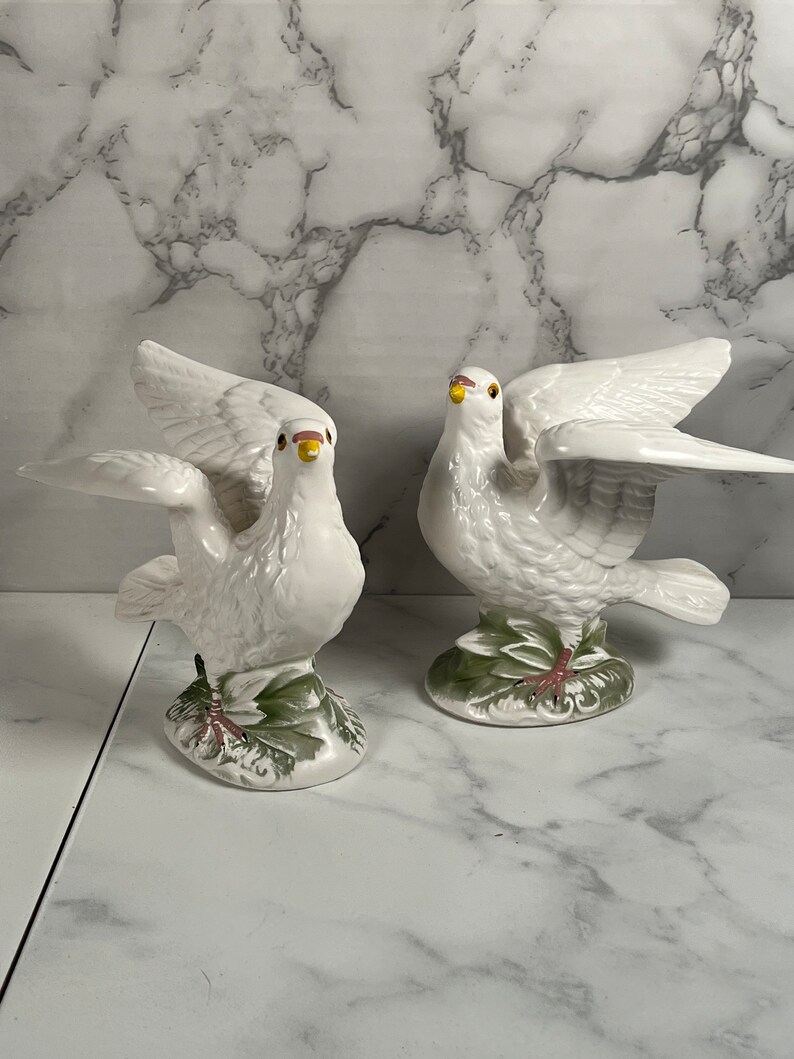 Pair of Doves Figurines Vintage Made in Japan - Etsy