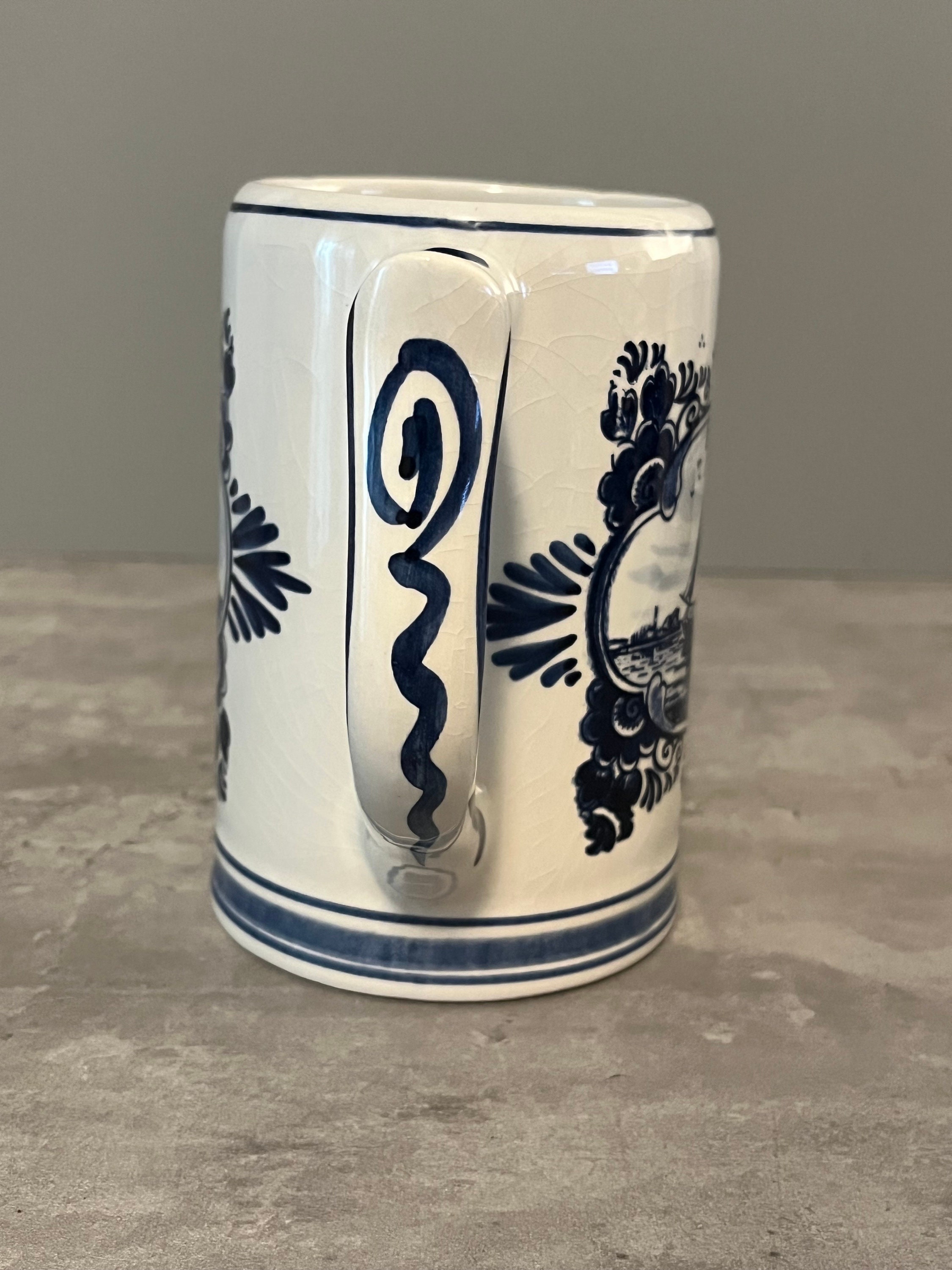 Hand Painted Blue Delfts Heineken Beer Mug Large Mug - Etsy