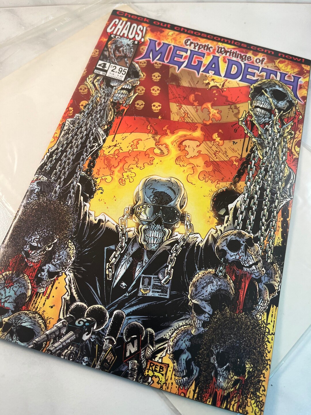 Chaos! Comics Cryptic Writings of Megadeth Comic Book #4- Vintage ...