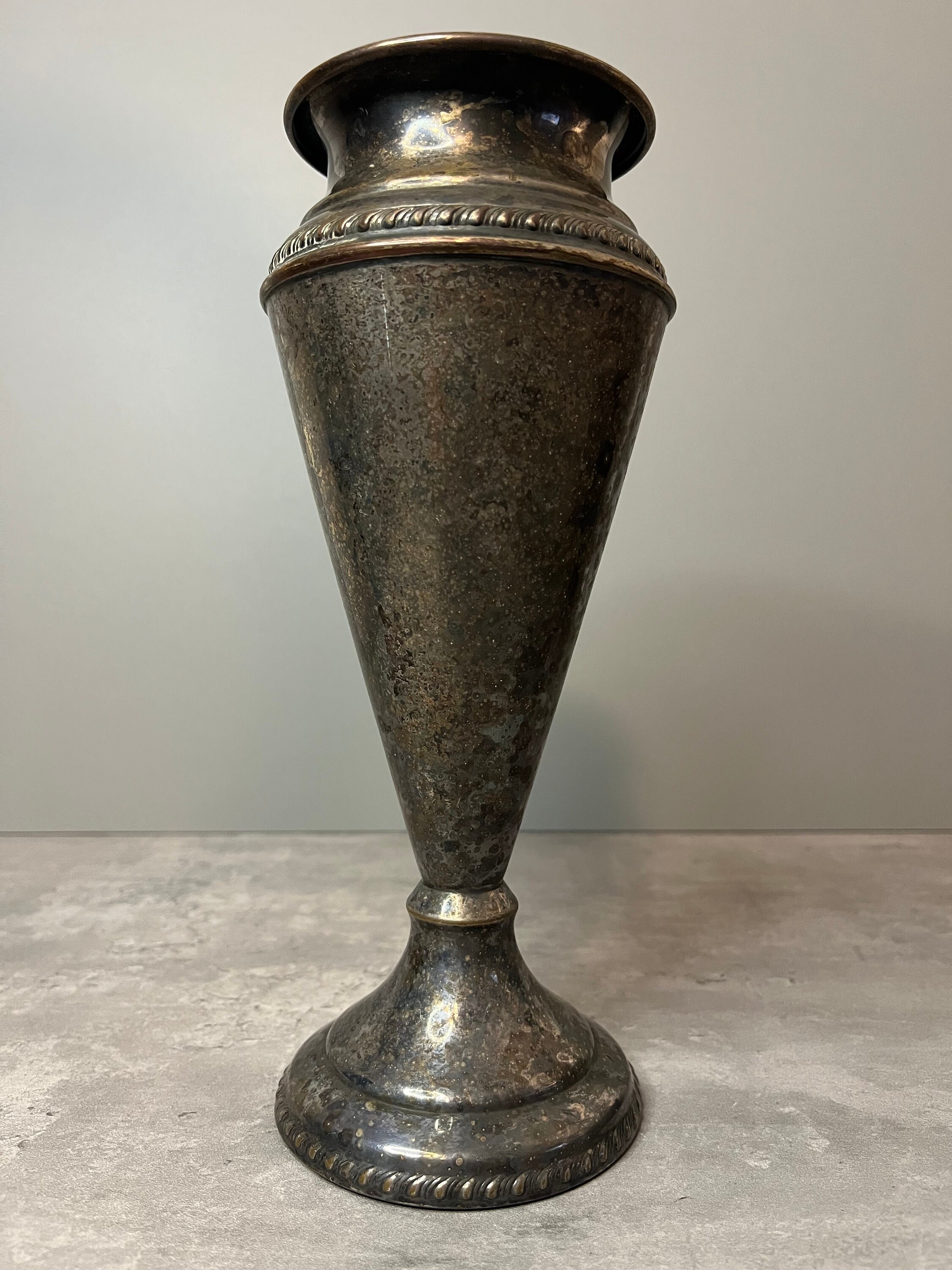 Vintage Silvercraft Vase Farber Bros - Etsy