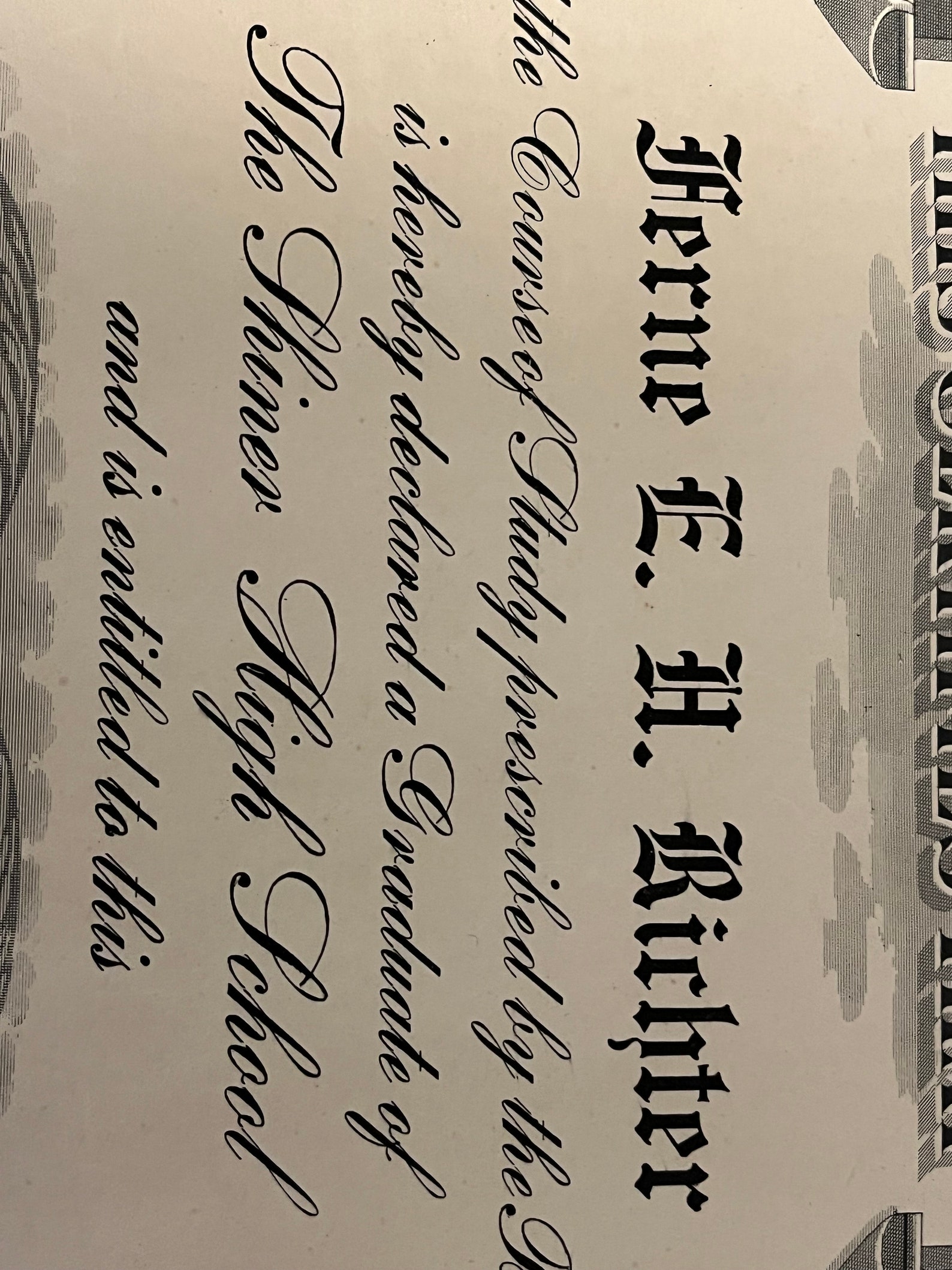 Antique Diploma - Shiner High School - Texas 1921 - Etsy
