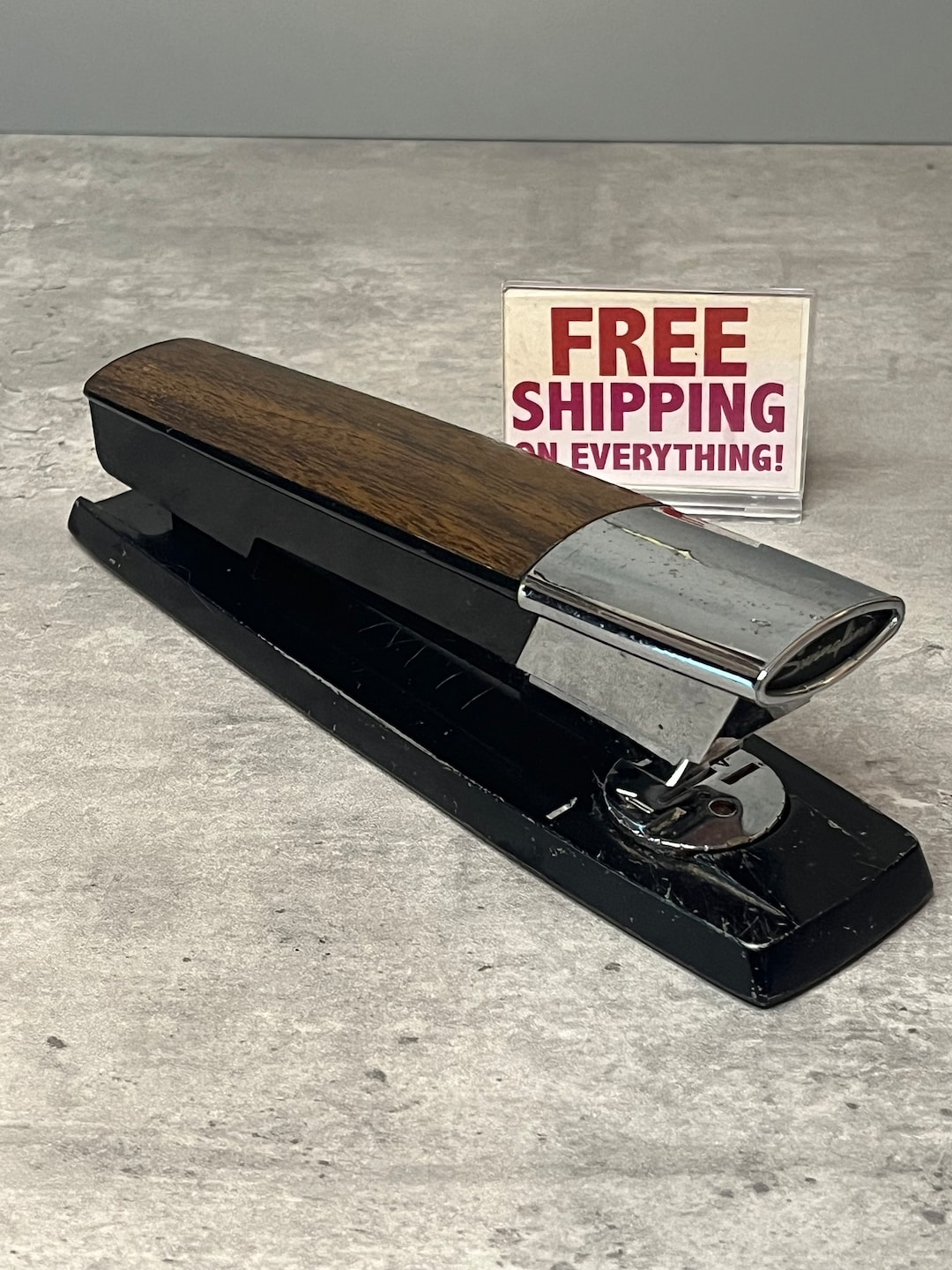 Vintage Swingline Metal Stapler - Black With Faux Wood - Etsy