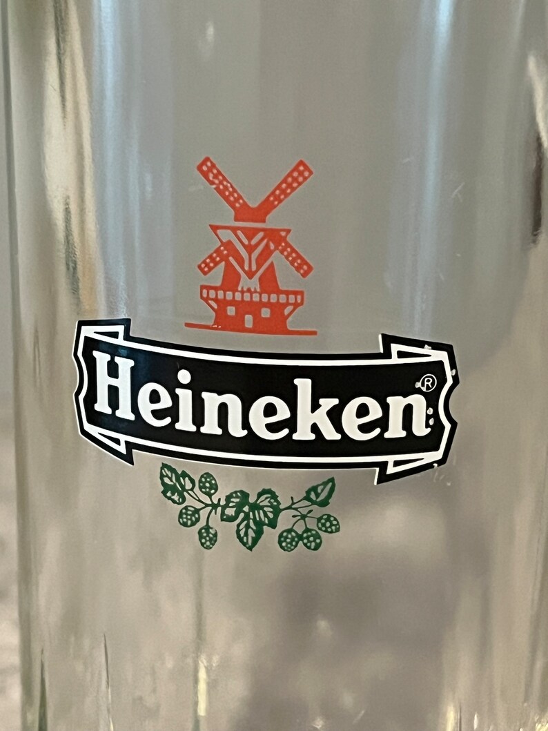 Vintage Heineken Beer Mug German Beer Mug Clear Glass - Etsy