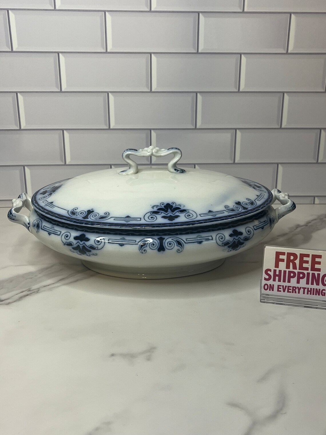 Antique Leighton Pottery 'regal' Serving Dish With Lid - Etsy