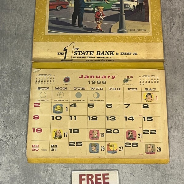 1958 Calendar - Etsy