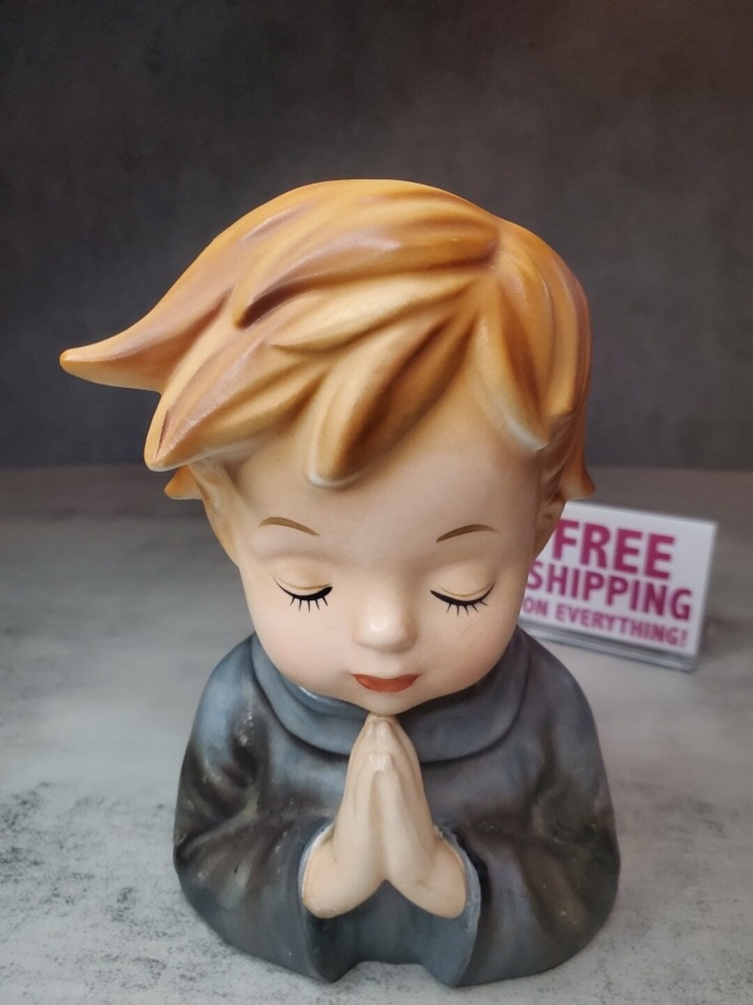 Inarco Young Boy Head Vase - Vintage - Etsy