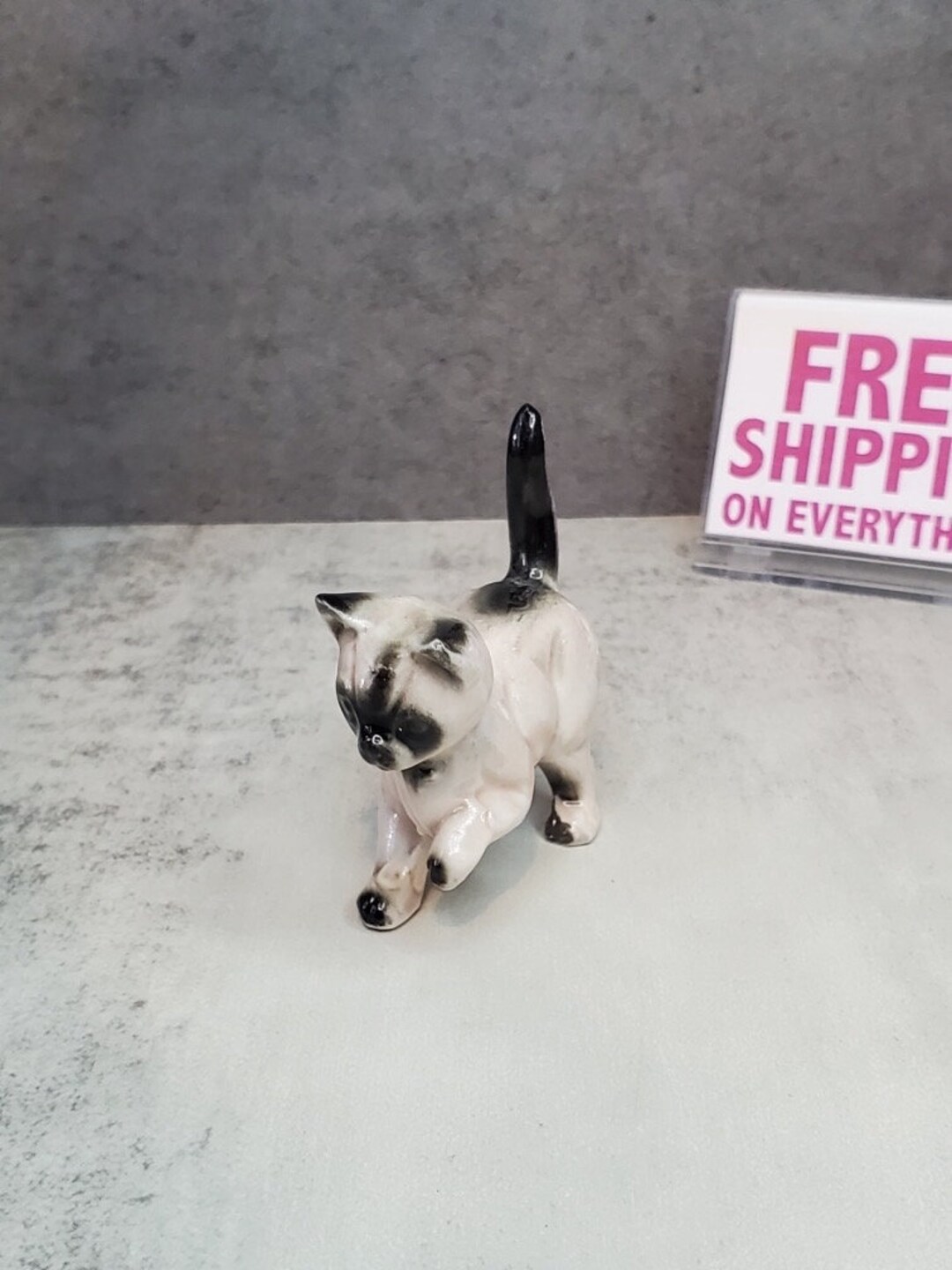 Vintage Siamese Kitty Cat Light Pink & Black - Etsy