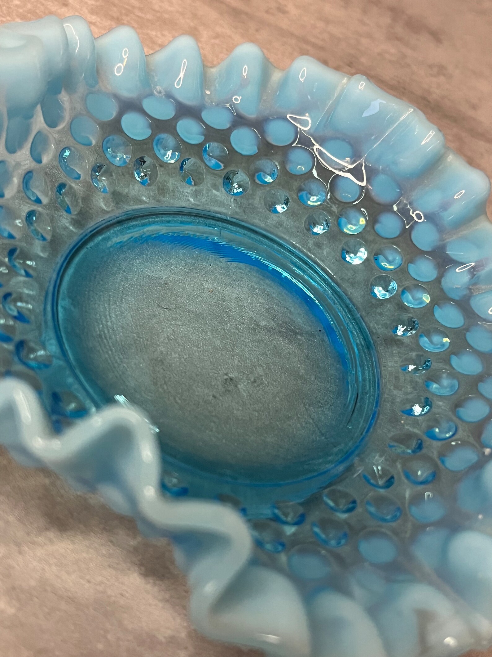 Vintage Fenton Blue Hobnail Small Glass Bowl - Etsy