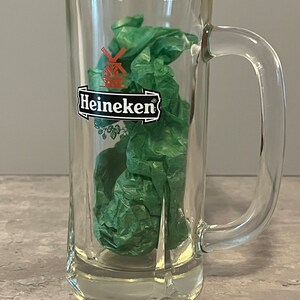 Vintage Heineken Beer Mug - German Beer Mug Clear Glass - Etsy