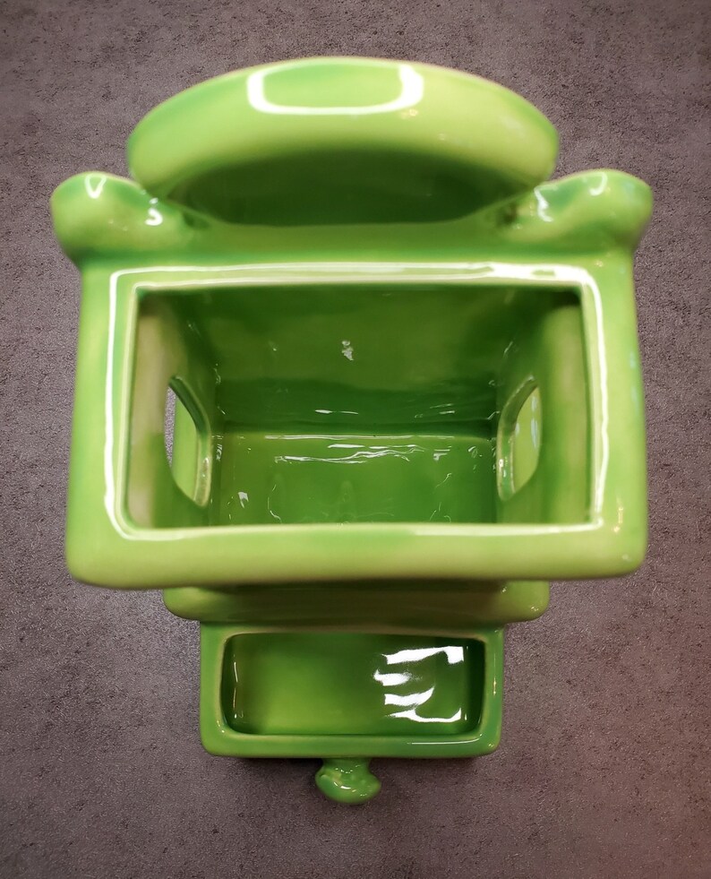 Green Ceramic Matchbox Holder Mushrooms Vintage - Etsy