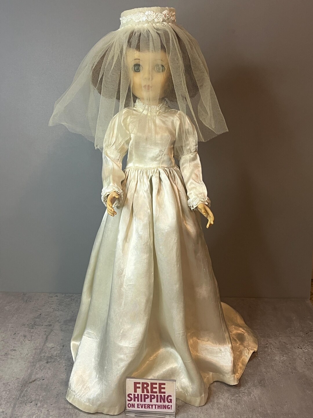 Vintage 1950's Bride Doll - Brunette Bridal Doll With Stand - Etsy