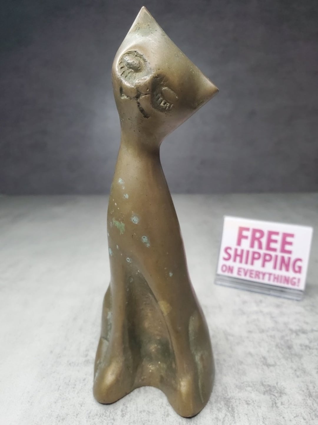 Vintage Brass Kitty Cat Figurine - Etsy