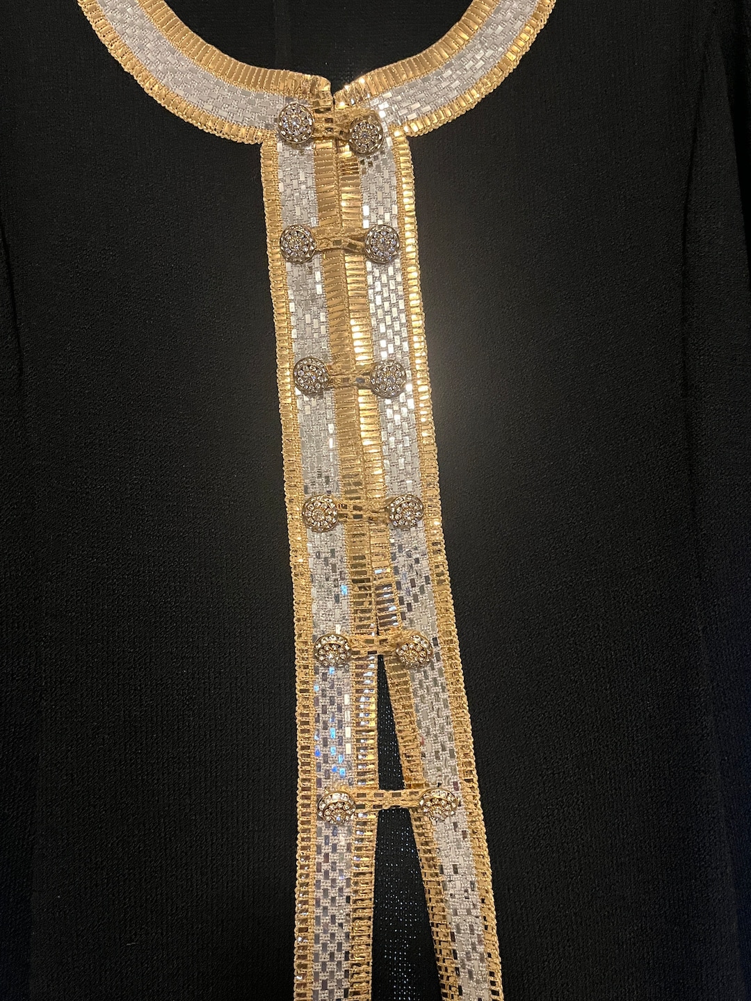 Vintage Women's St. John Evening Dress Duster Long Jacket Black With ...