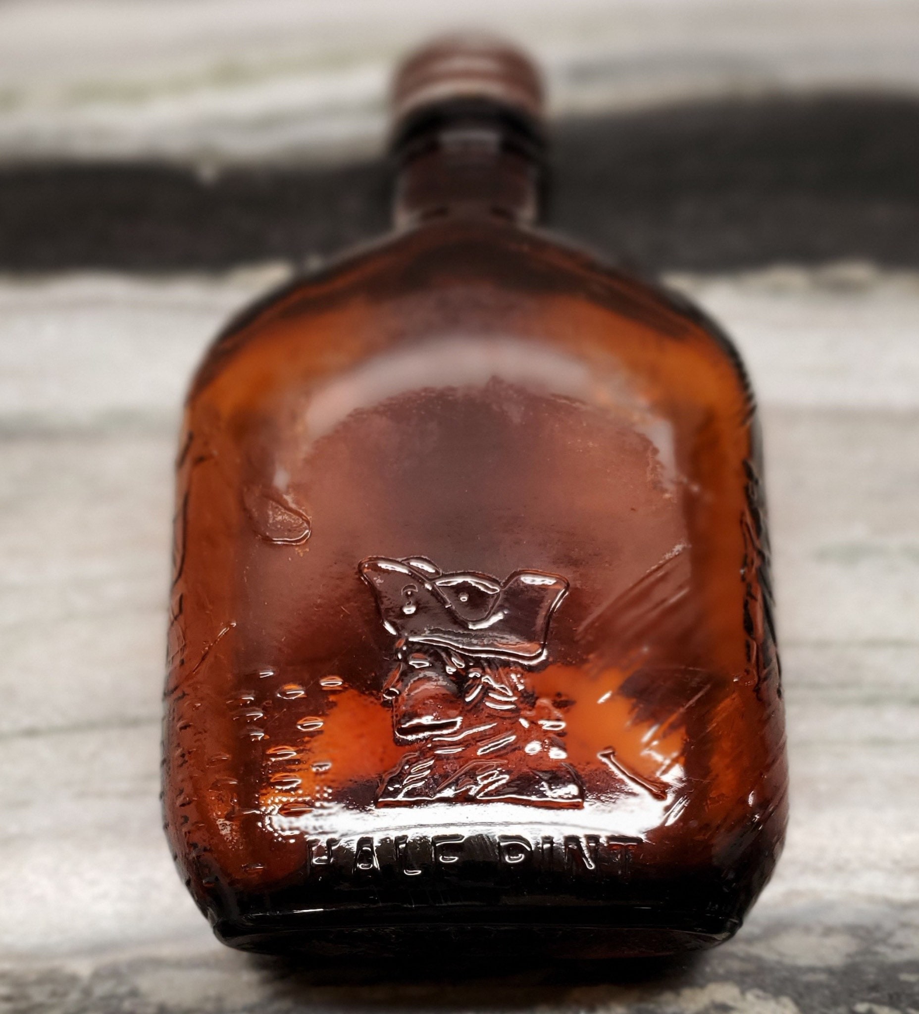 Mike Jones Whiskey Bottle / Flask - 1/2 Pint - Vintage / Used - Etsy