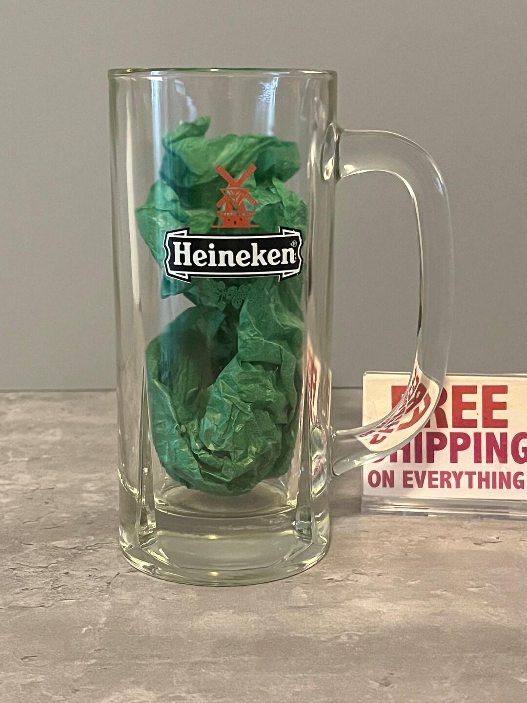 Vintage Heineken Beer Mug - German Beer Mug Clear Glass - Etsy