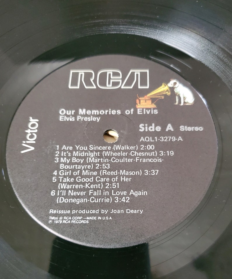 Our Memories of Elvis Record Album - Sleeve & Book Included - Etsy