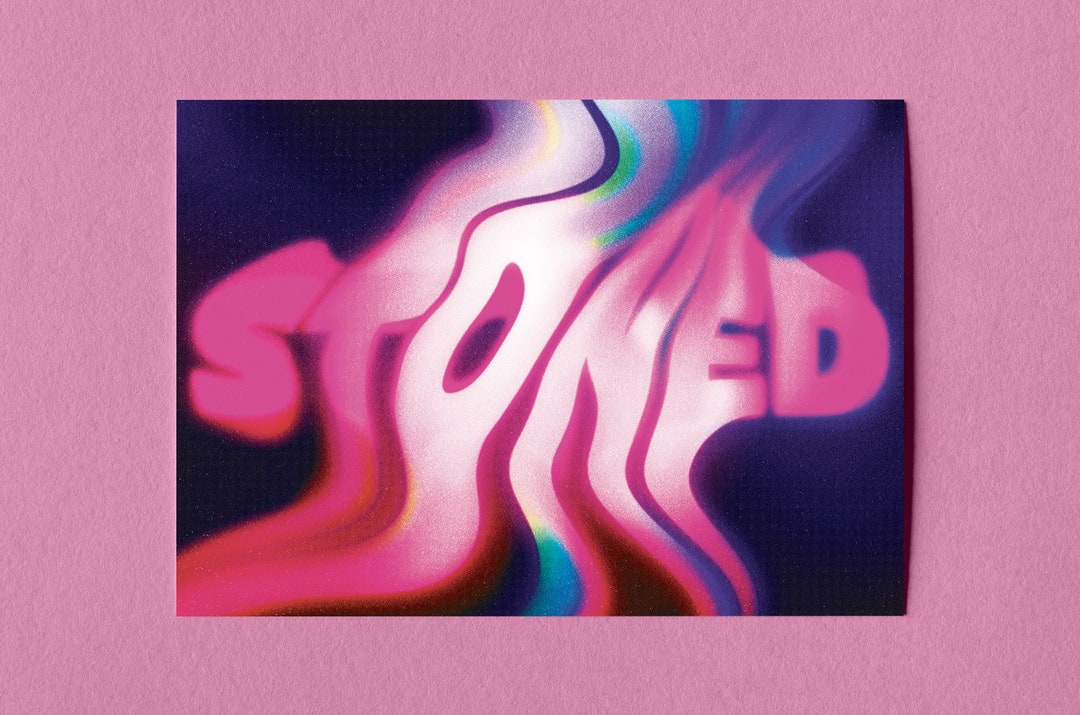 Postcards, Psychedelic Poster, Distortion, Vertigo Poster, Card, Mini ...