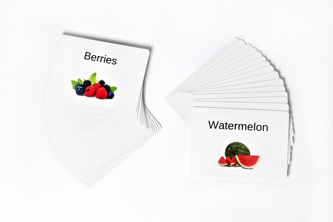 Food Cards, Kid's Card Game, Birthday Gift, Nutrition Cards, Fun Card ...