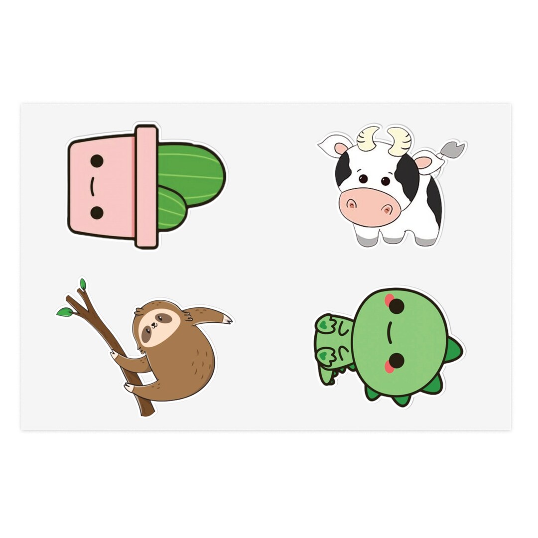 Cute Animal Cartoon Sticker Sheets - Etsy