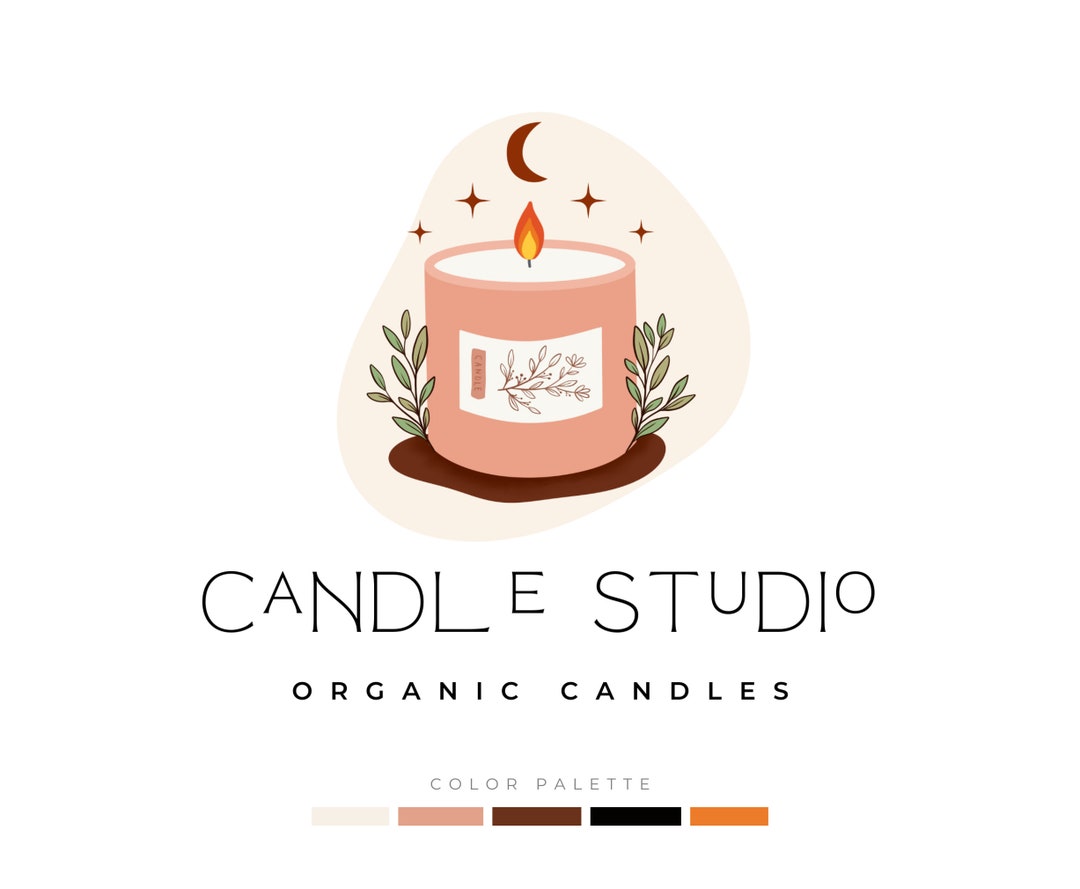 Candle Logo Design Premade Candle Logo Wax Logo Candle - Etsy