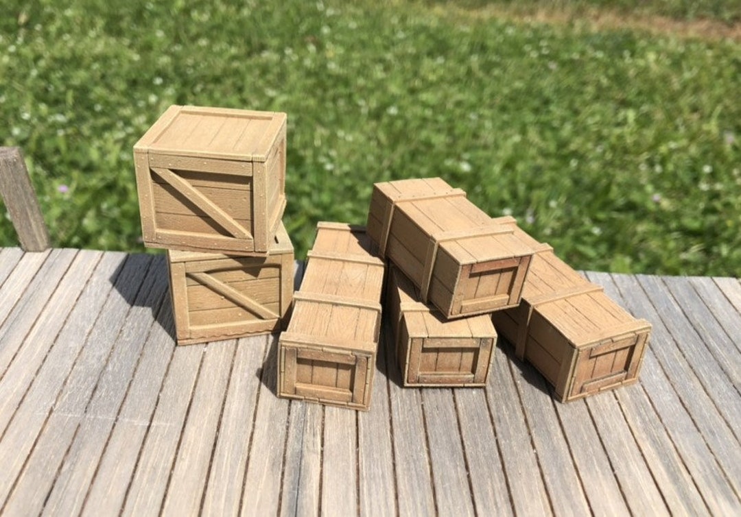 F Scale Crate Set. Unpainted - Etsy