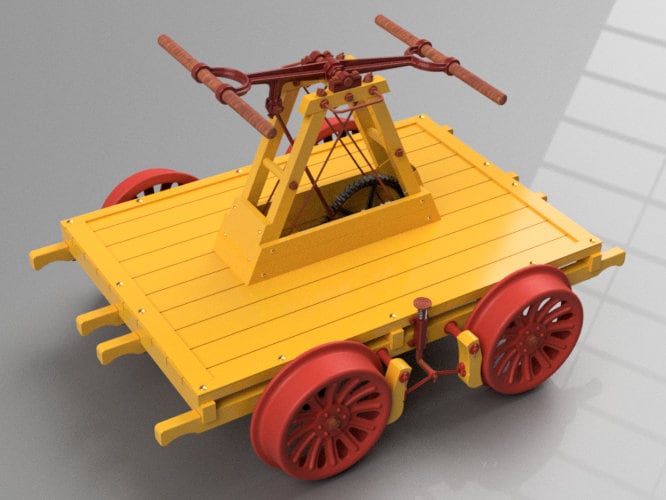 1 1/2 Inch Scale Hand Car .step .stl and Drawing Files - Etsy