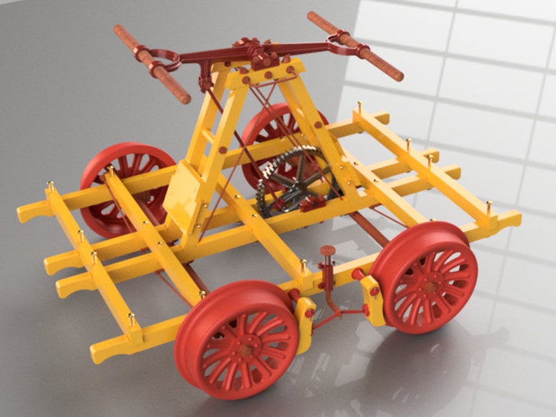 1 1/2 Inch Scale Hand Car .step .stl and Drawing Files - Etsy
