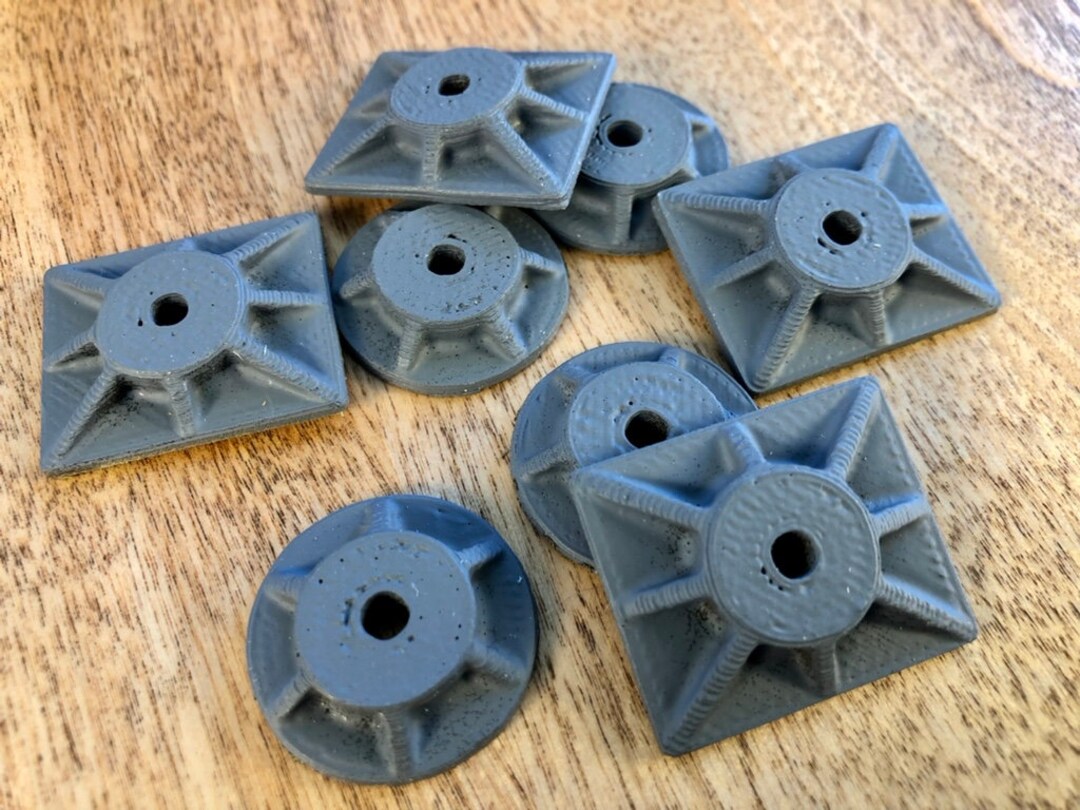 Four Round and Four Rectangular 1 1/2 Inch Scale Flat Car Tie Rod ...