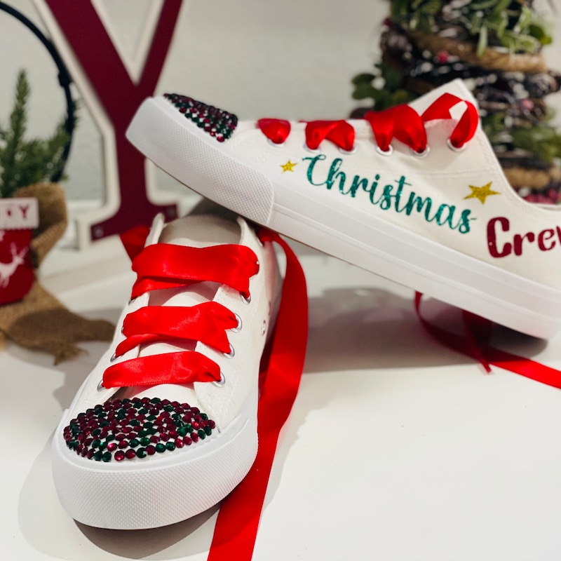 Painted Christmas Shoes - Etsy
