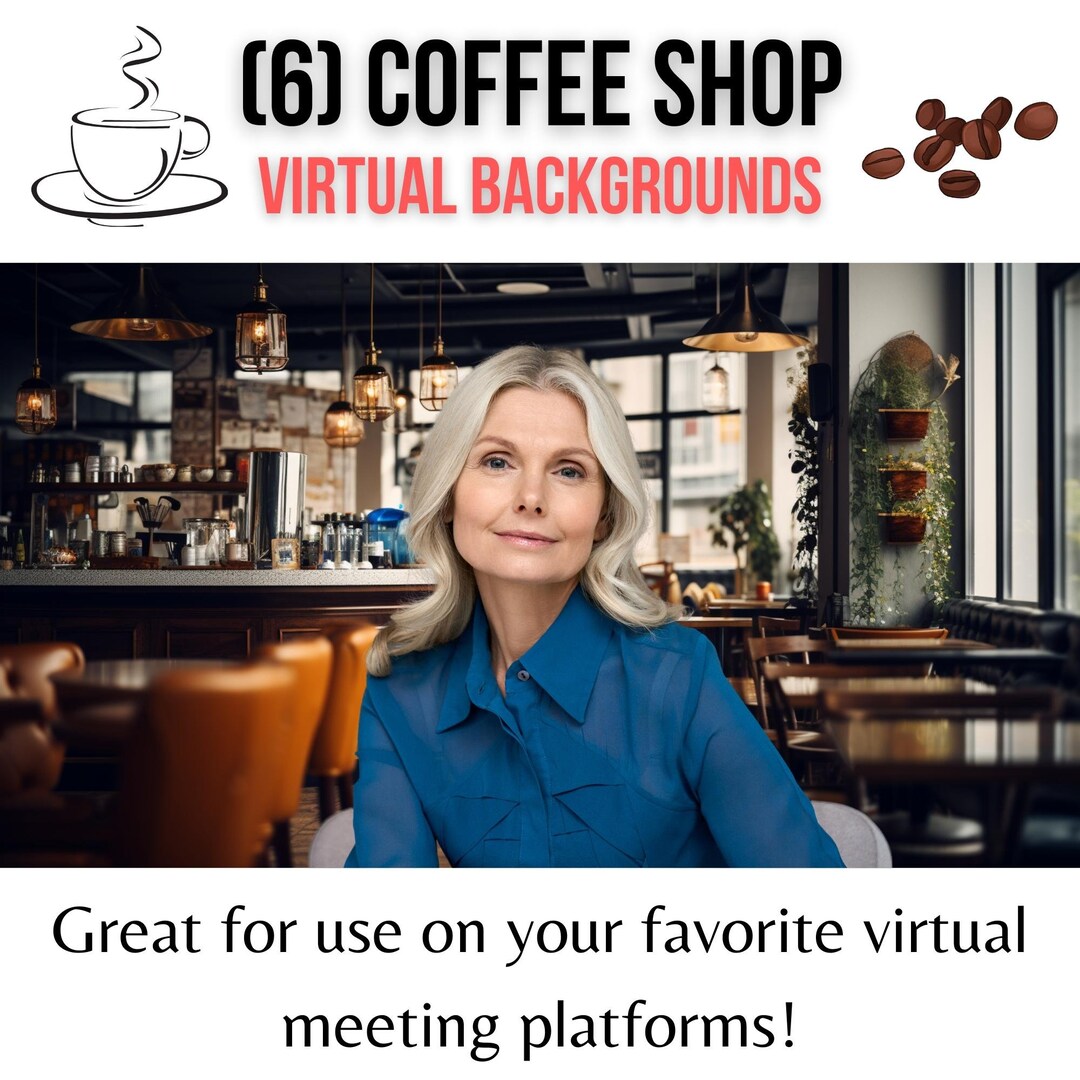 Teams Virtual Background Coffee Shop Modern Coffee Shop - Etsy