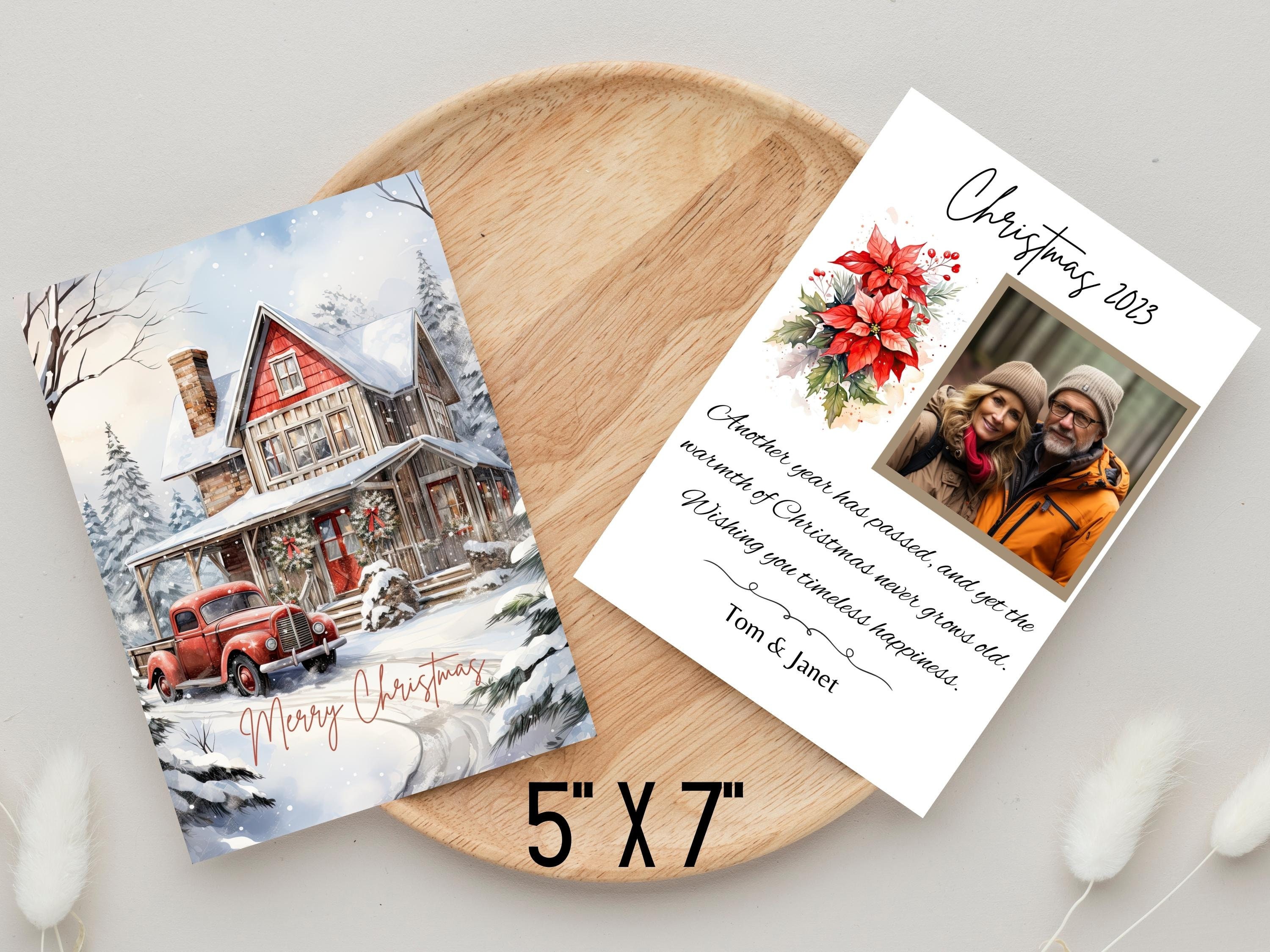 Editable Farmhouse Christmas Card Template Farmhouse - Etsy