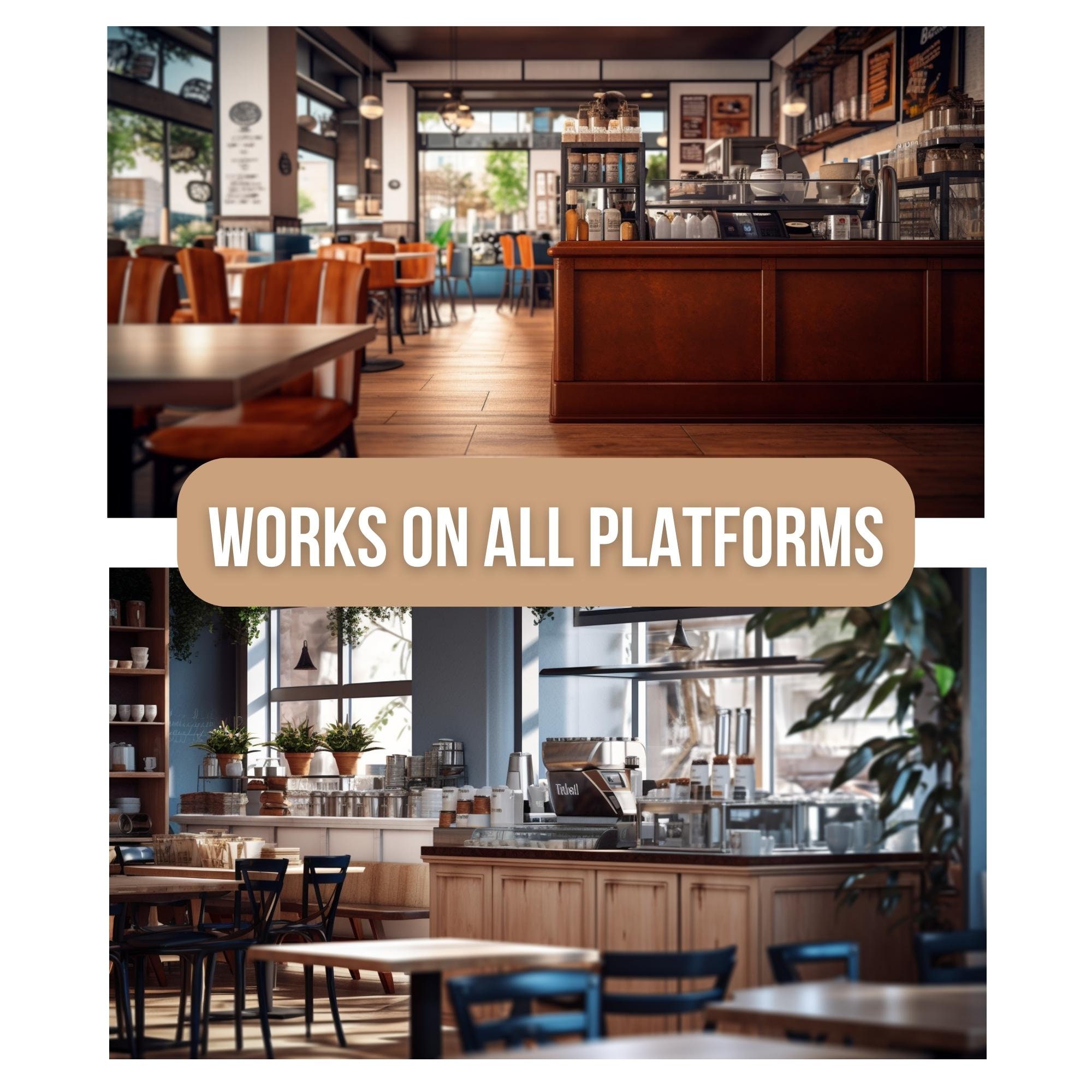 Teams Virtual Background Coffee Shop Modern Coffee Shop - Etsy