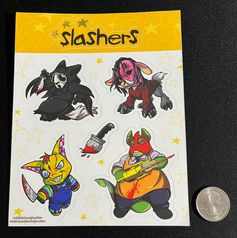 Neopets Slashers Sticker Sheet Batch #1 - Etsy