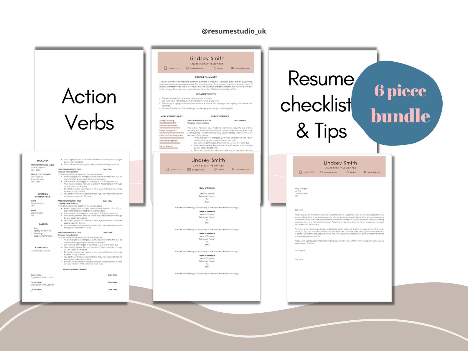 2 Page Executive Resume Template| Cover Letter and References| Template ...