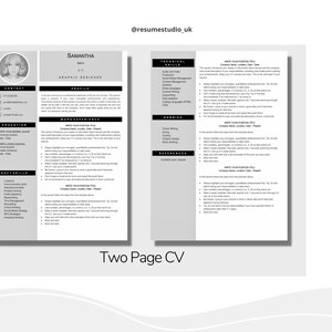 CV Template With Photo, Professional Resume Template for Word , Clean ...