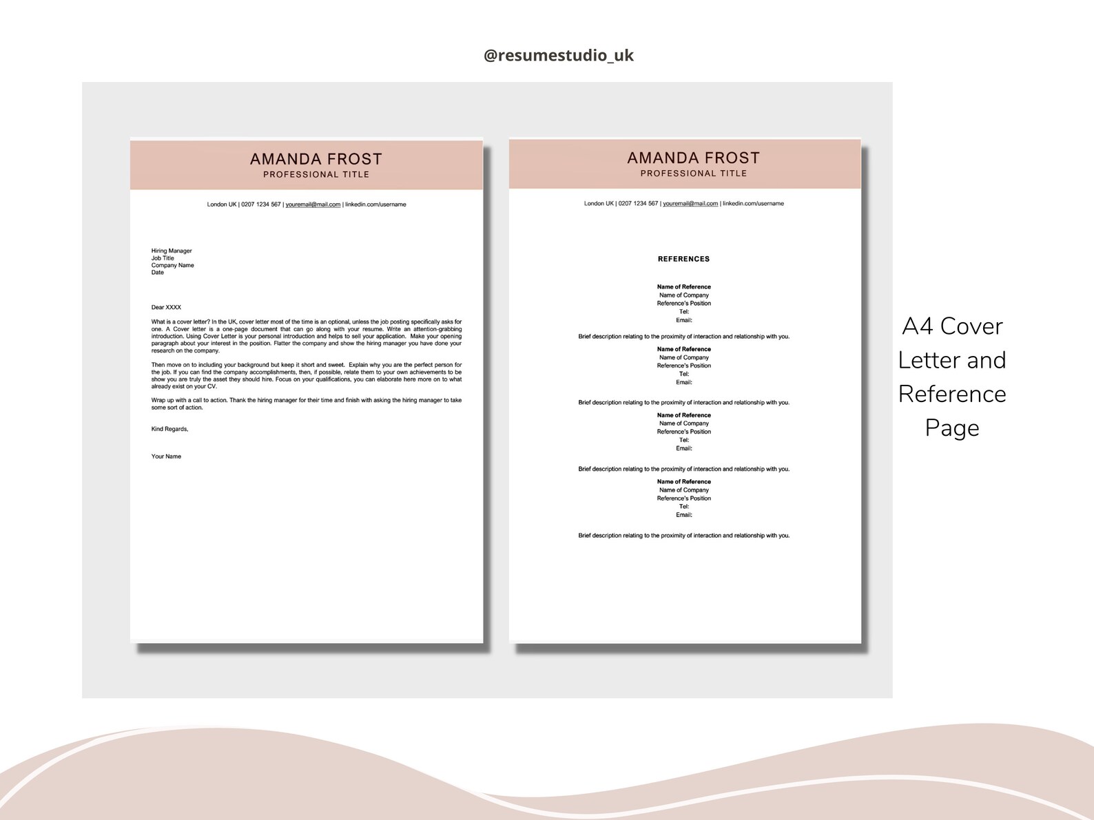 ATS Friendly Resume Template for Word, Resume Template Word, ATS ...