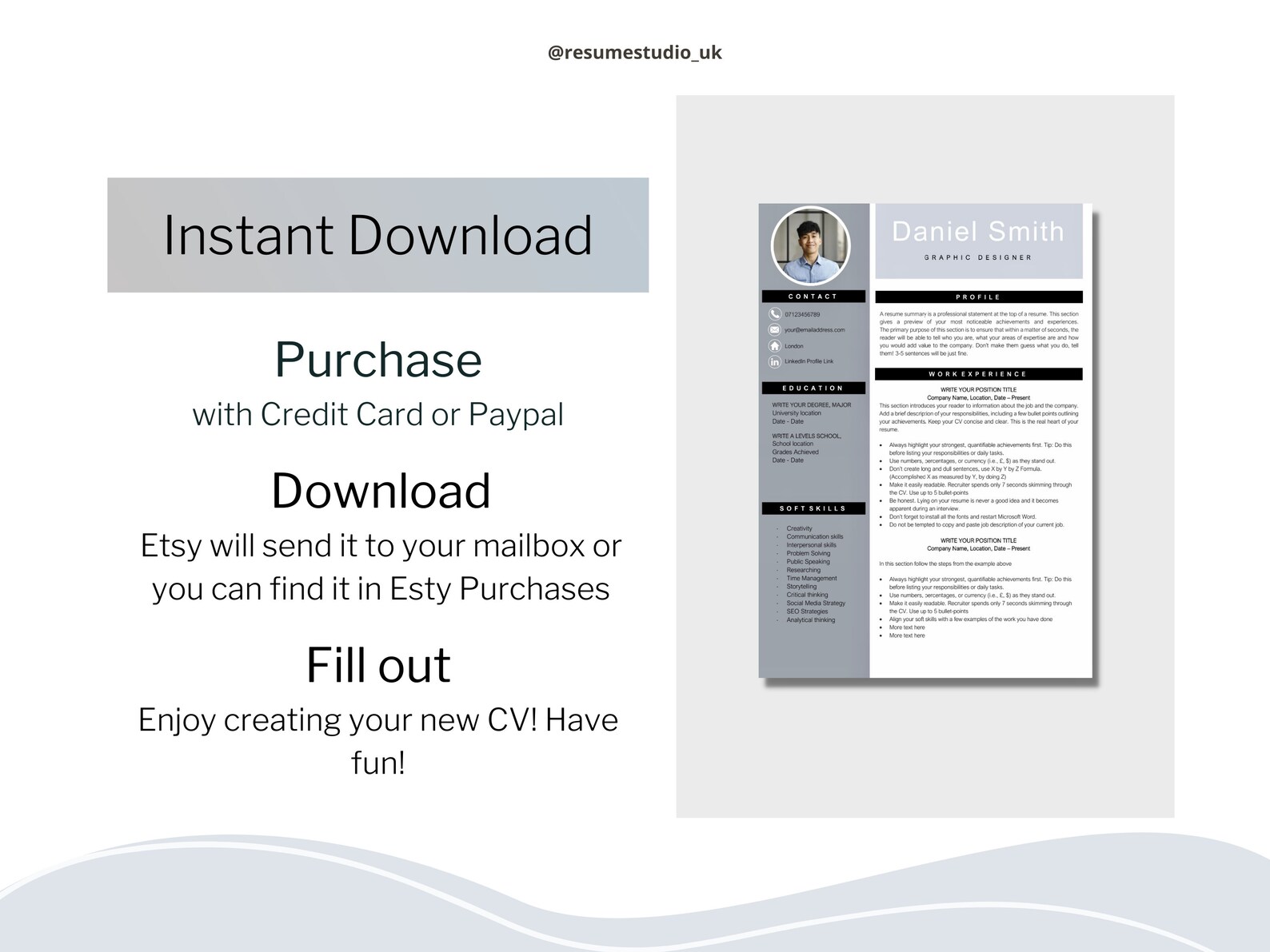 Template Resume| Word CV| CV With Photo| CV Template| Modern Resume ...