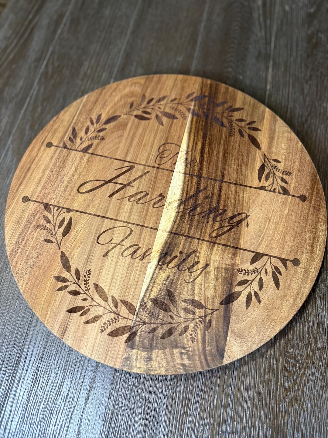 Lazy Susan Turntable Wood, Personalized Lazy Susan, Wedding Gift ...