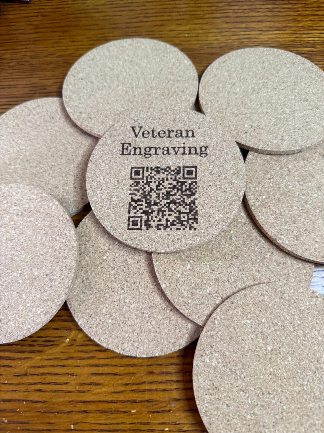 QR Code Bulk Cork Engraved Coasters! Great Coasters for Restaurant ...