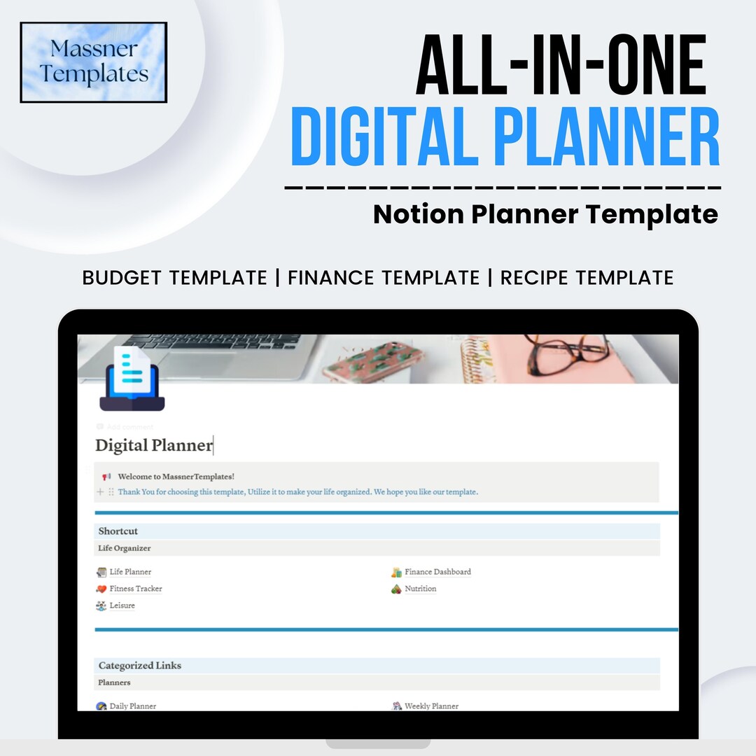 Notion Template Notion Dashboard mit Budgetvorlage um die Finanzen in ...