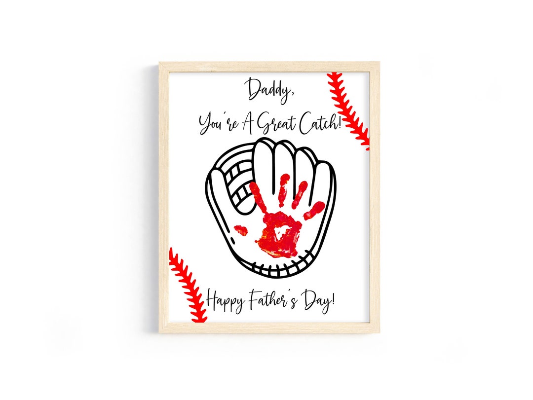 Daddy's Greatest Catch - Father's Day Footprint Art, Instant Download ...