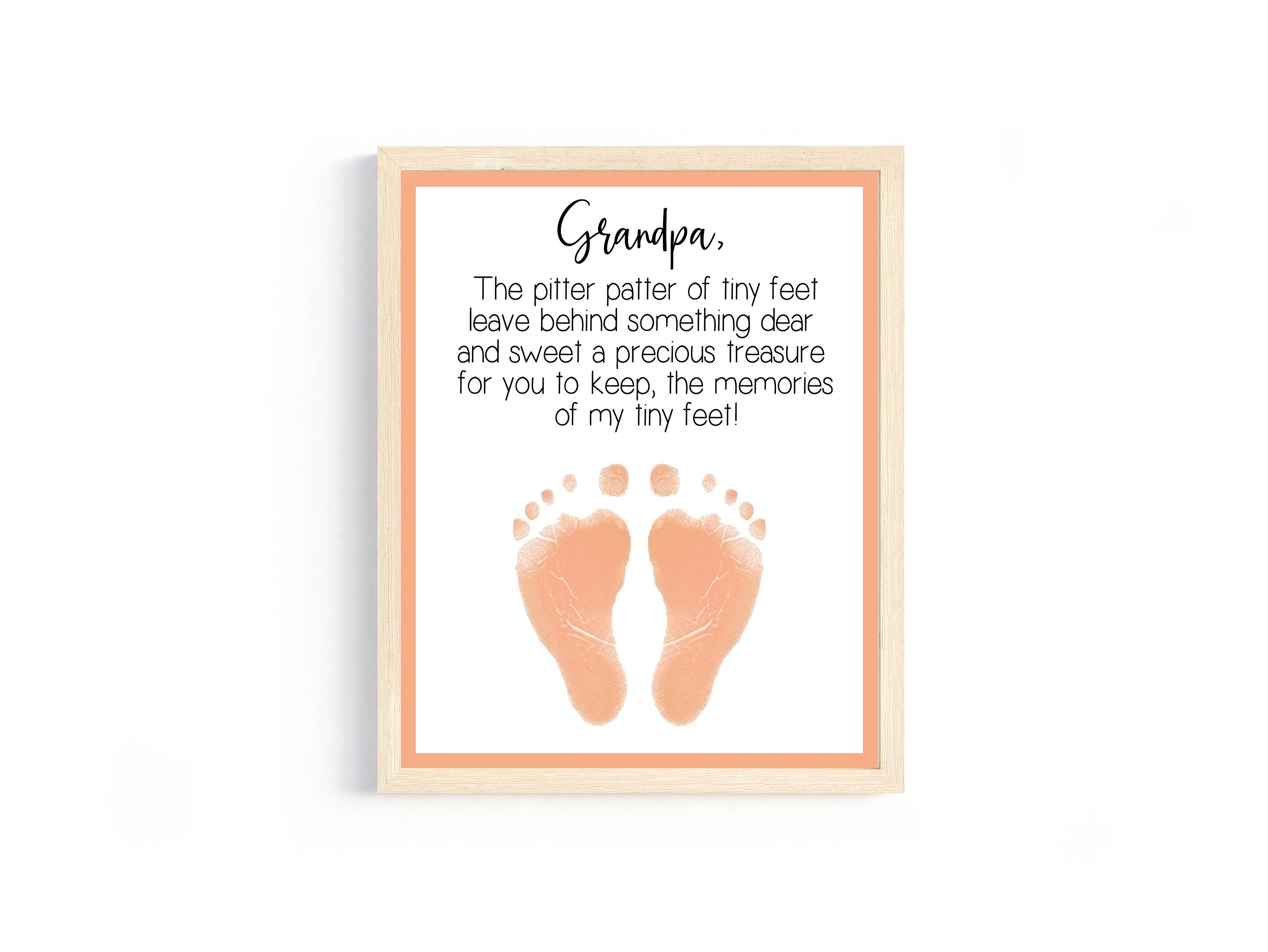 Grandpa - Father's Day Footprint Art, Instant Download Footprint Art ...