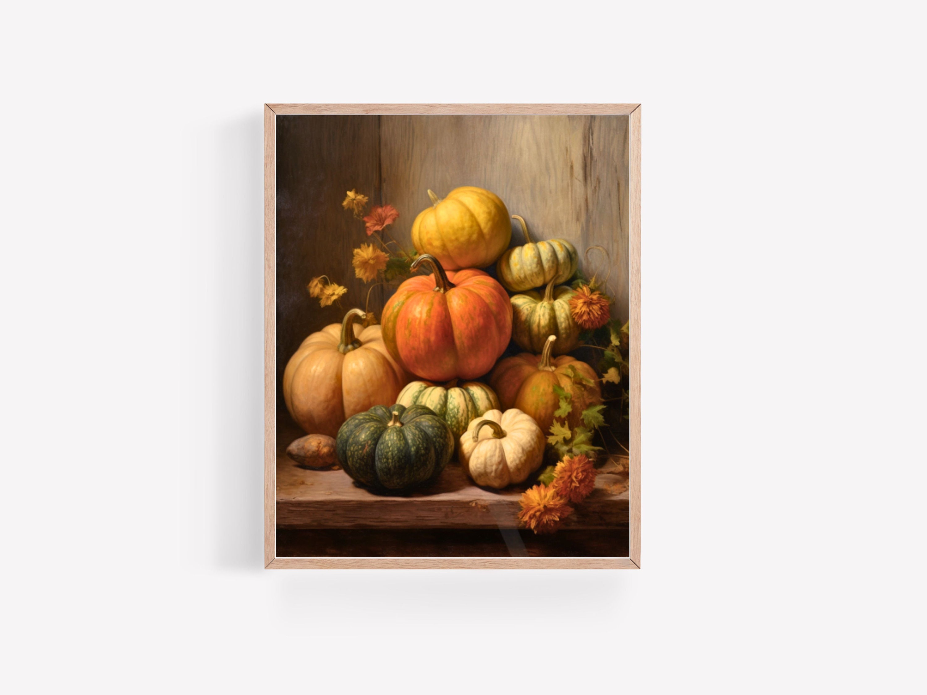 PRINTABLE Autumn Art Print Pumpkin Wall Art Autumn Digital Print ...