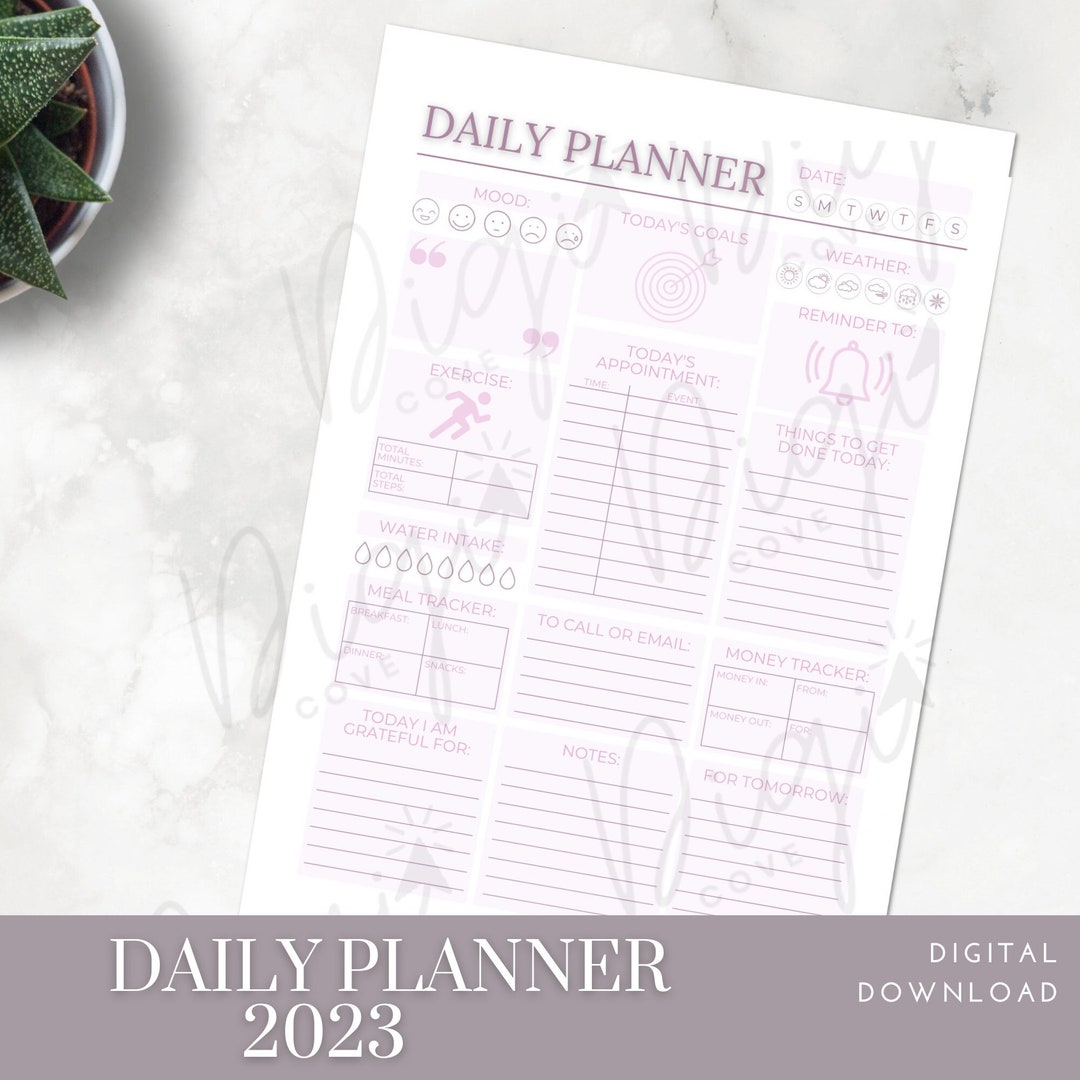P1 Daily Planner Goodnotes, Printable, 8x11, Standard Print, Neutral ...