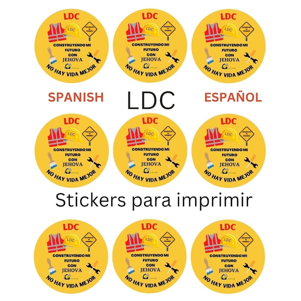 LDC Name Stickers DRC JW Water Resistant Transparent - Etsy