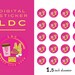 LDC 1.5 Inch Hot Pink Digital Sticker - Etsy