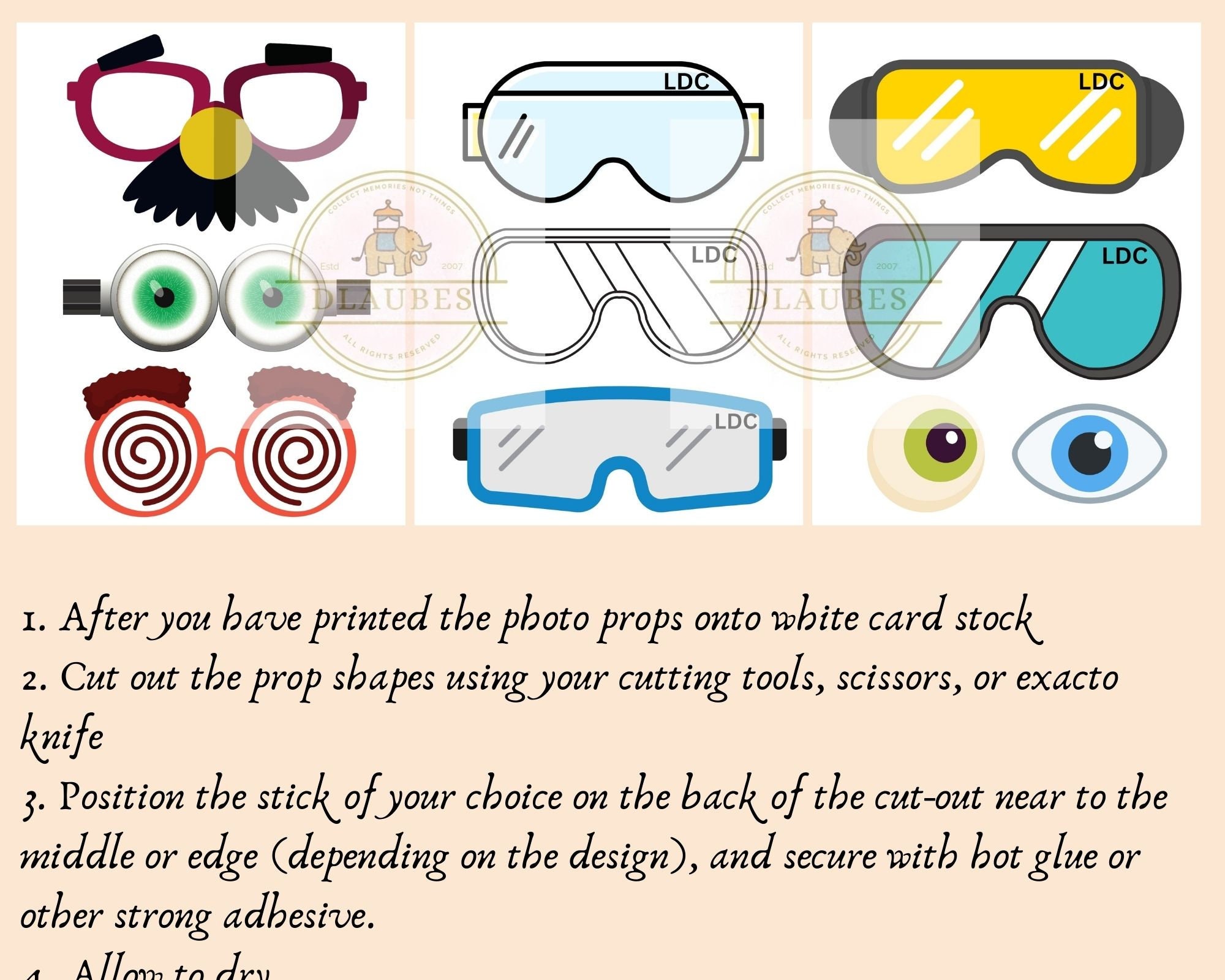 LDC Photo Booth Props 58 IMAGES - Etsy