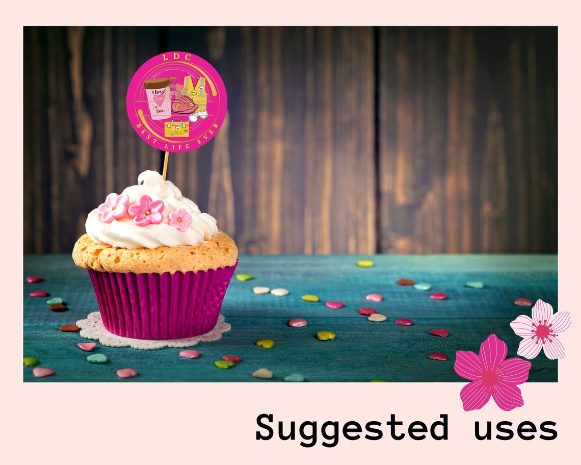 LDC 1.5 Inch Hot Pink Digital Sticker - Etsy